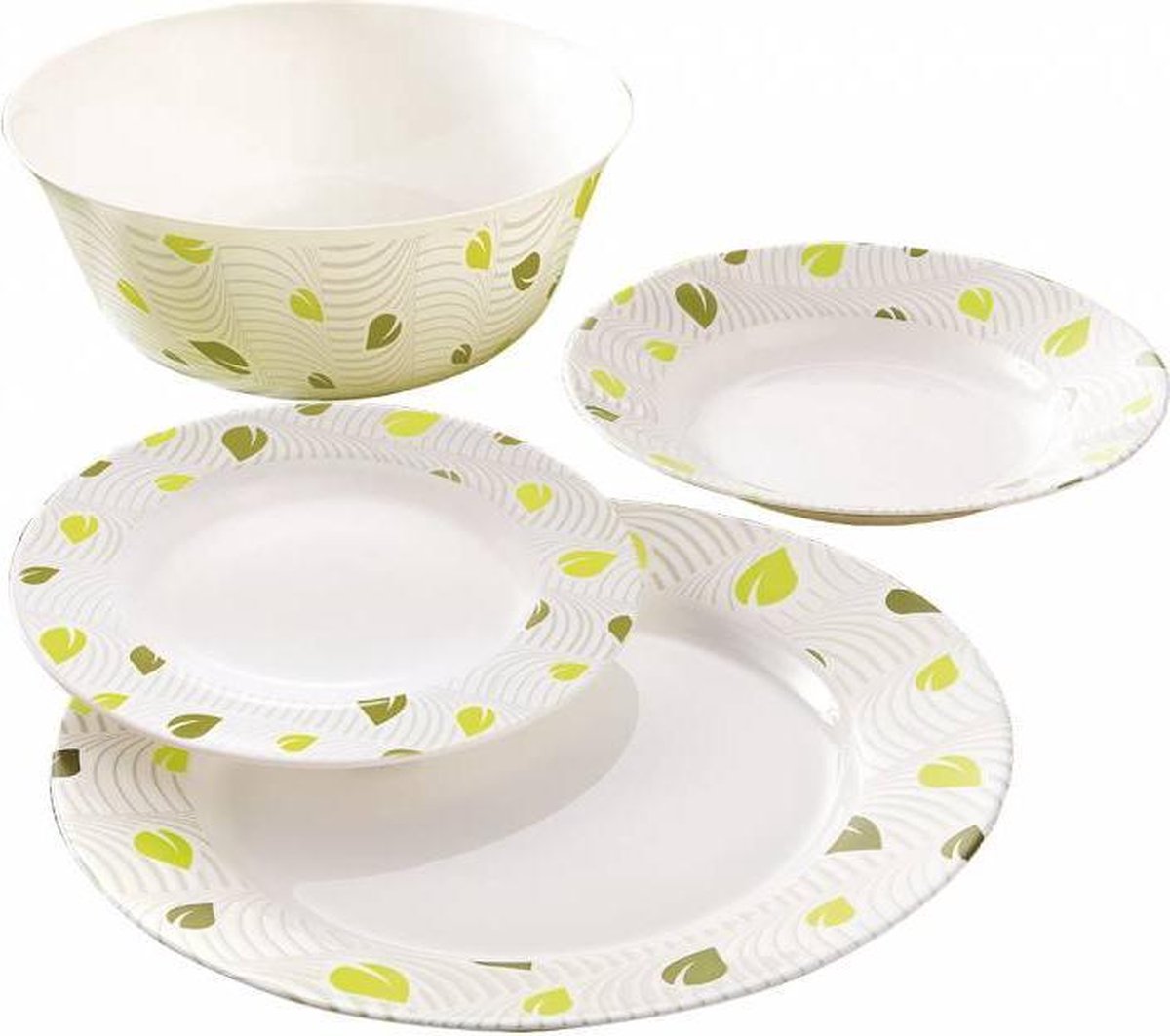 Bols à Salade Luminarc Alizee Perle Blanc Vert - Opale - 18 cm (lot de ...