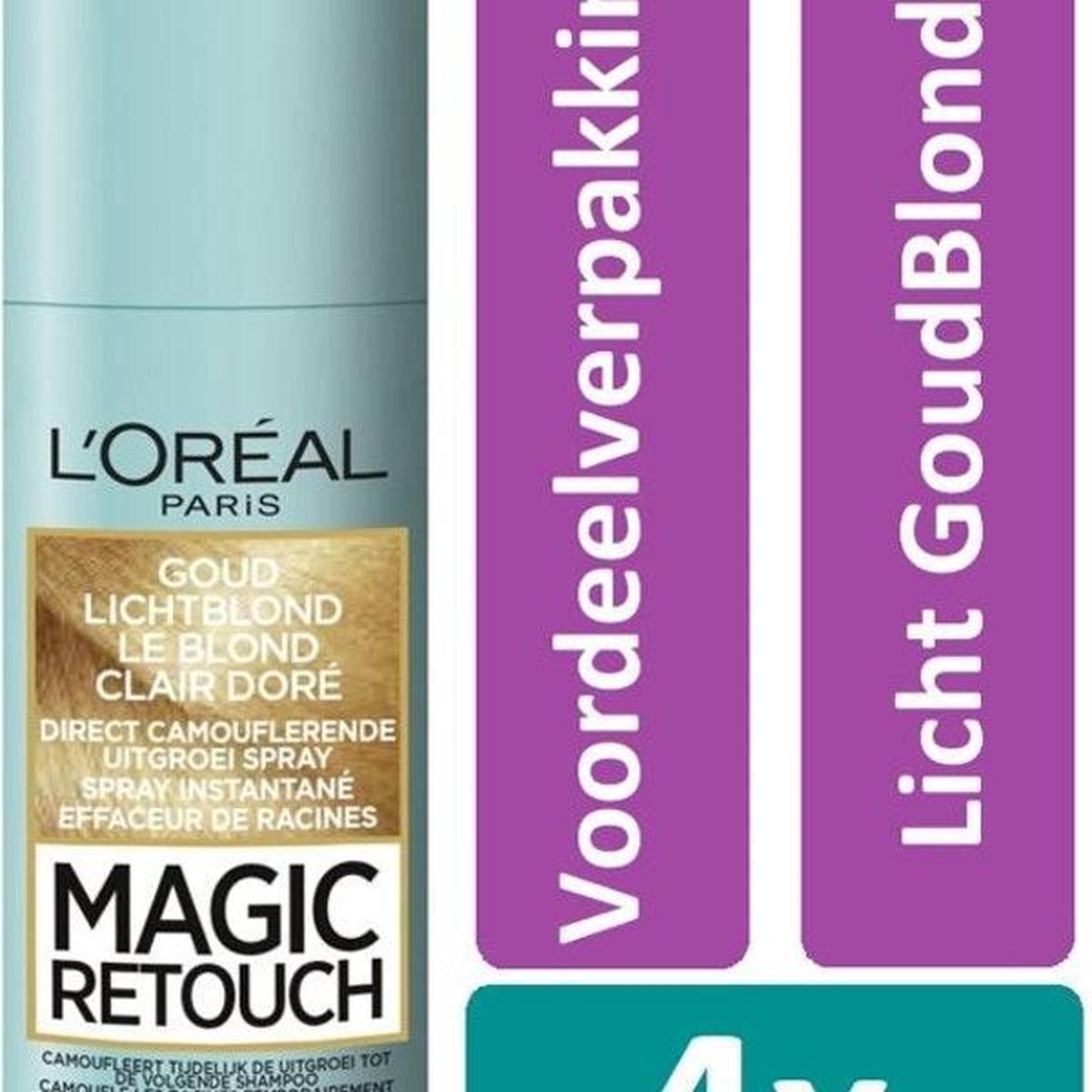 L'Oréal Paris Magic Retouch 75 ml Blond clair doré 4 pièces Value pack ...