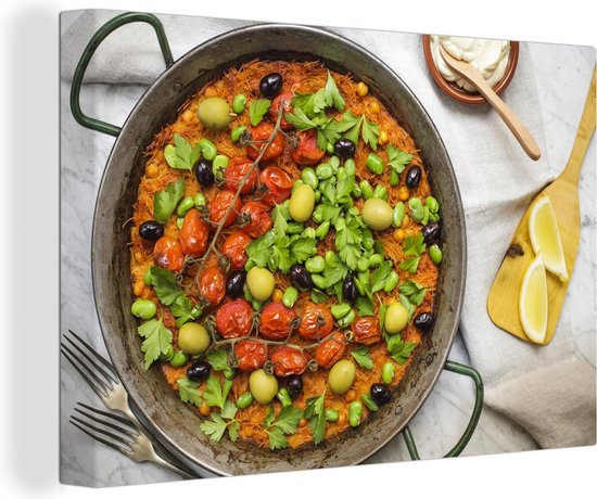 Canvas Schilderij Dit traditionele Catalaanse gerecht van gebakken ...