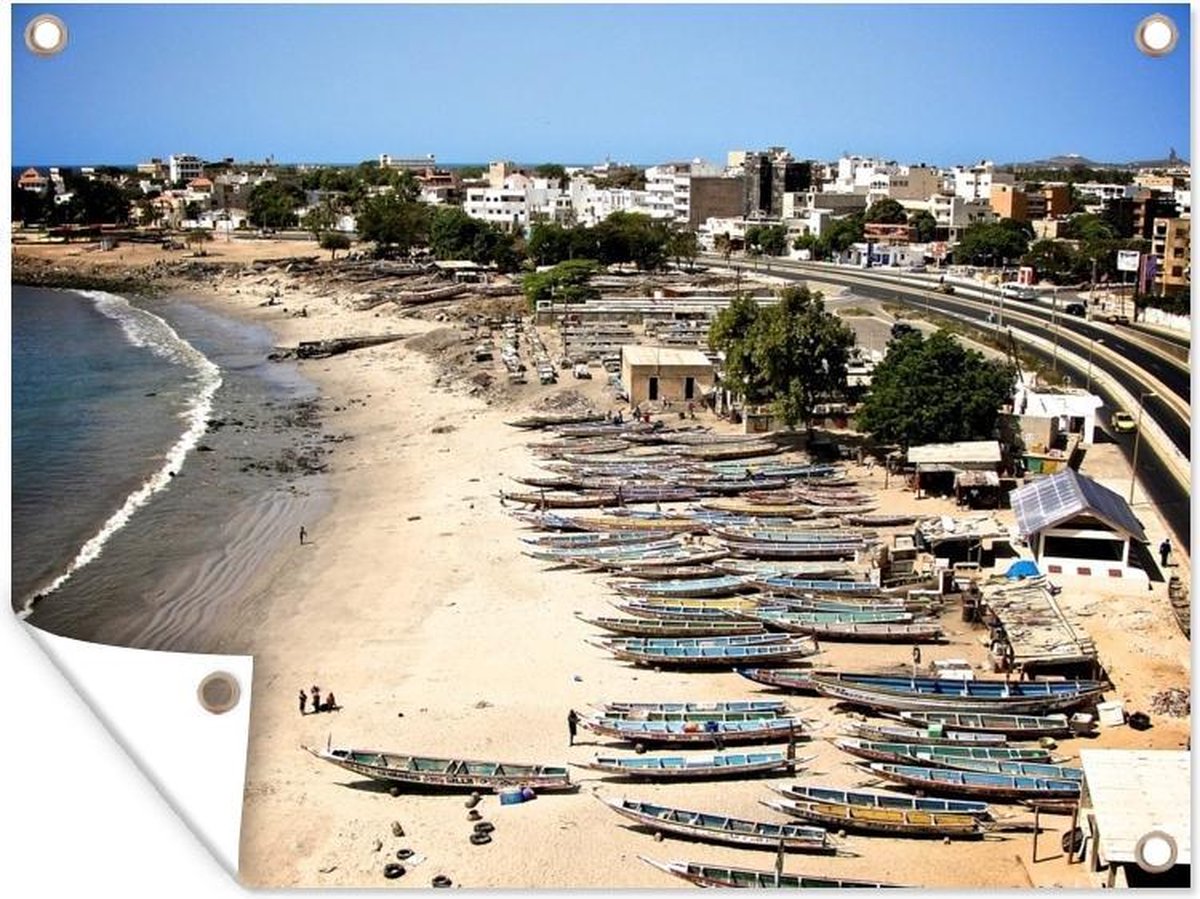 Affiche de jardin Marché aux poissons au Sénégal Toile en vrac 80x60 cm ...