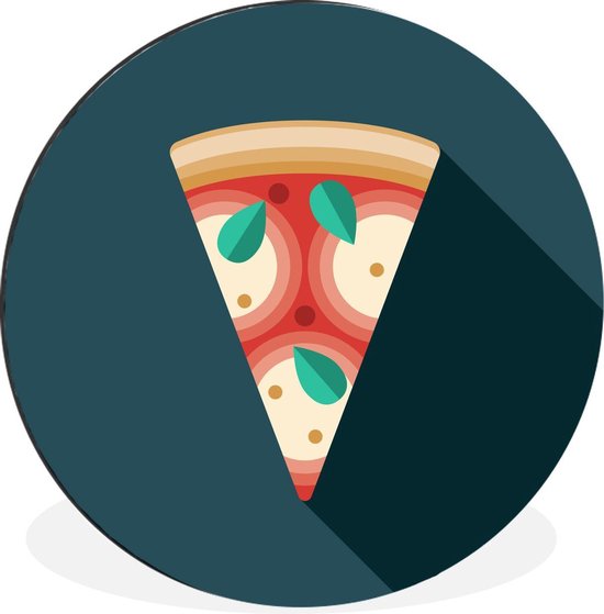 Point de pizza dessiné Cercle mural aluminium ⌀ 120 cm - impression photo sur cercle... | bol.com