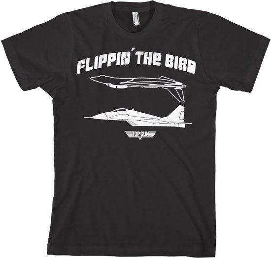 Top Gun Flippin' The Bird T-Shirt Black-M | bol