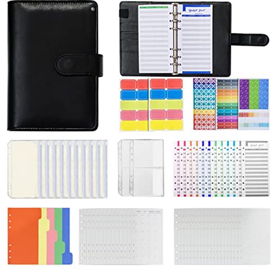 Budgetplanner A6 67-delige set met notitieboek en ringband voor ...