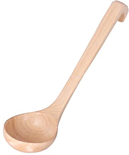 Grote Houten Soeplepel Met Haakhandvat - Perfect Voor Soepen, Serveren ...