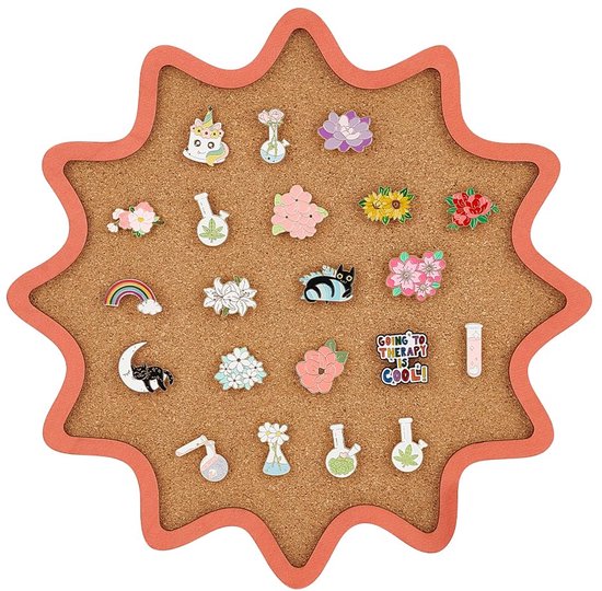 Pin Board Flower Cork Board Bulletin Display Board Cork Pin Board Cork ...