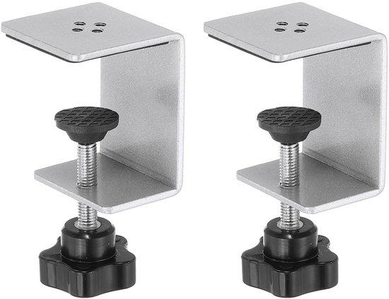 C Klemmen - 2-Pack Zware Metaal Zwarte Bureau Klem - Verstelbare Tafel ...