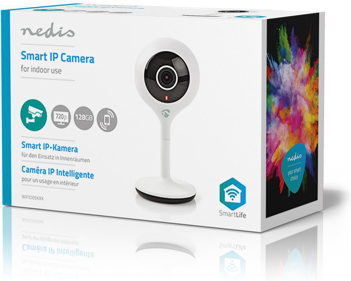 Nedis SmartLife Camera voor Binnen - Wi-Fi - HD 720p - Cloud Opslag ...