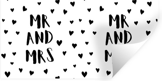 Muurstickers - 'Mr and Mrs' - Spreuken - Quotes - Hart - 120x60 cm ...