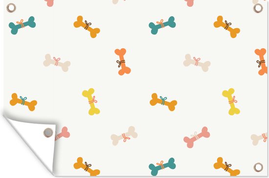 Tuinposter - Tuindoek - Tuinposters buiten - Honden illustratie met ...