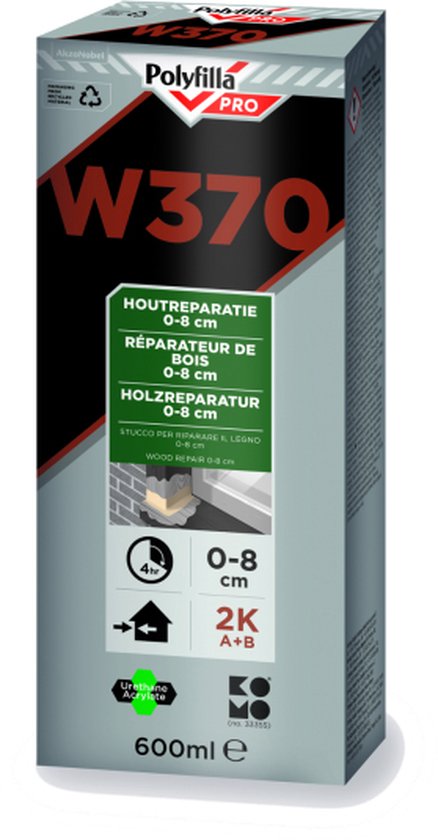 Polyfilla Pro W370 Sneldrogende houtreparatiepasta 2K | bol