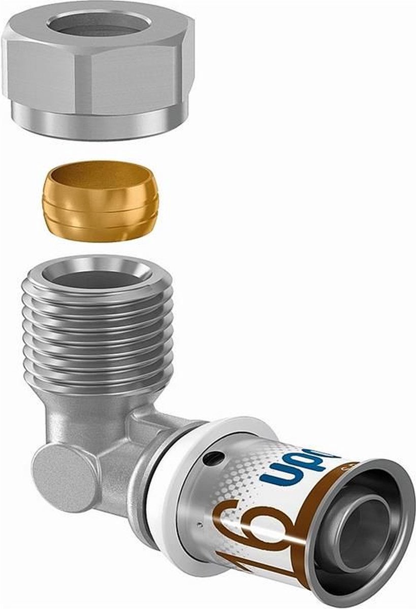 Uponor S-Press Plus knie - 16 mm pers x 10 mm knel | bol.com