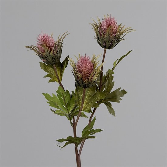 Brynxz - Kunstbloem Distel - Dusty pink - Lengte 68cm | bol