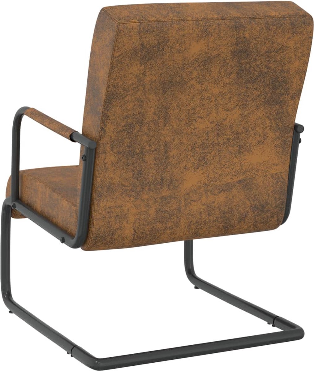 vidaXL Stoel stof bruin - Sledestoel - Sledestoelen - Stoel - Stoelen | bol