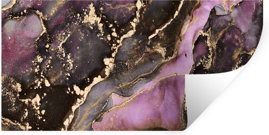 Muurstickers - Sticker Folie - Marmer - Gold - Steen - Abstract ...