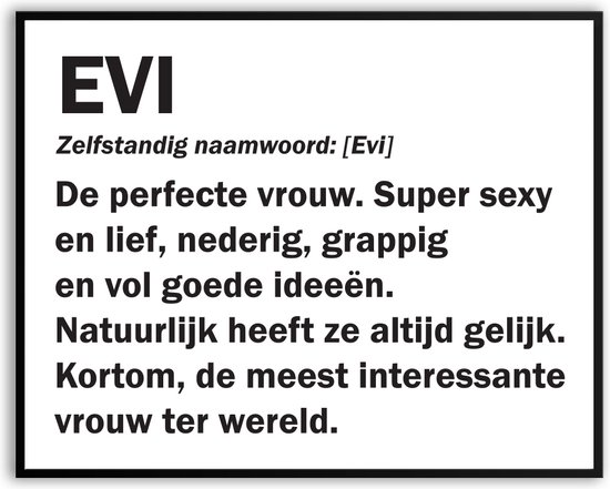 Evi Woordenboek Fotolijst met glas 50 x 70 cm - Prachtige kwaliteit ...