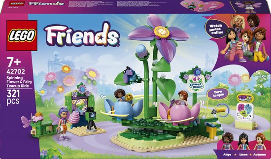 LEGO Friends Draaiende Theekopjesattractie met Bloementhema Speelgoed ...