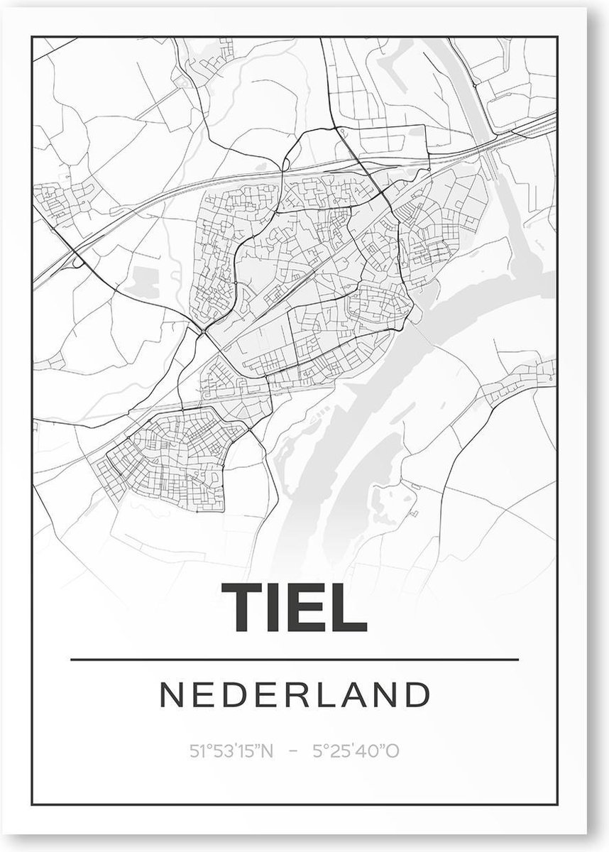 Poster/plattegrond TIEL - A4 | bol.com