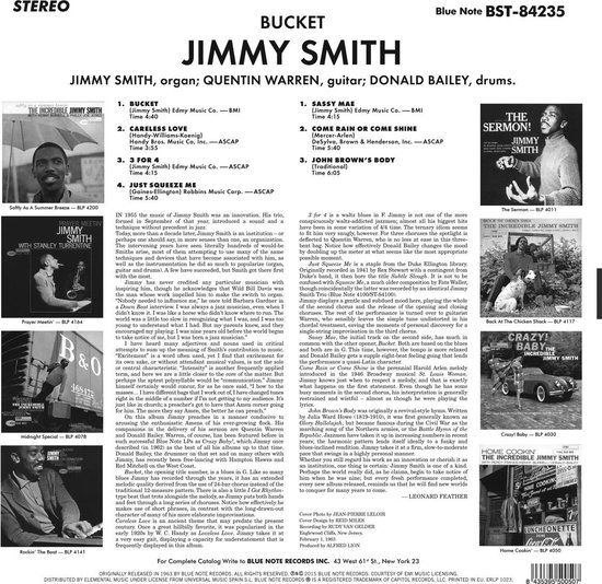 Bucket !, Jimmy Smith | LP (album) | Muziek | bol