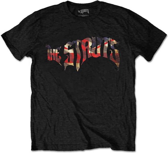 The Struts - Union Jack Logo Heren T-shirt - M - Zwart | bol