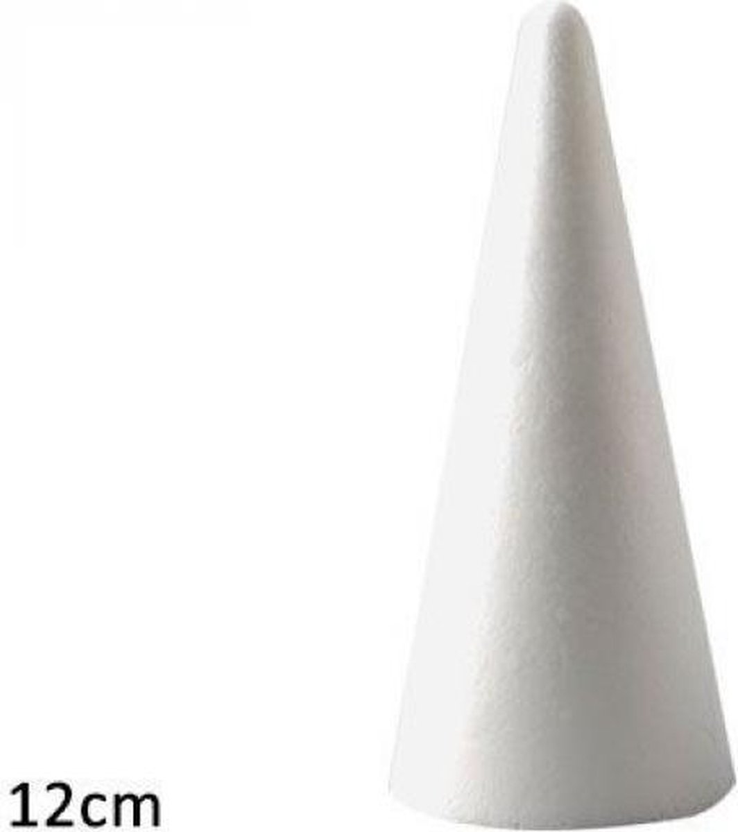 Kegel - Styropor - Piepschuim - 120 mm - Craft - 1 stuk | bol.com
