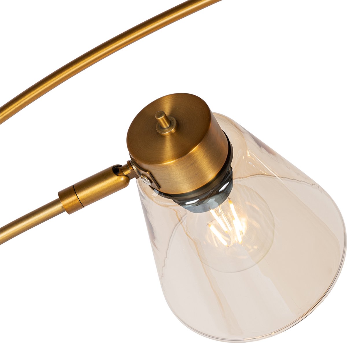 QAZQA nina - Art Deco Vloerlamp | Staande Lamp - 3 lichts - H 200 cm ...