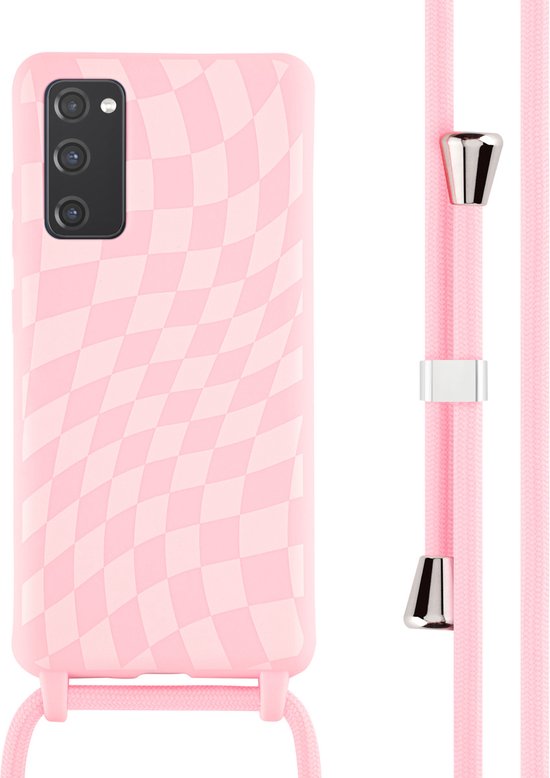 Samsung Galaxy S20 FE Hoesje - iMoshion Siliconen design hoesje met koord - Roze /... | bol.com