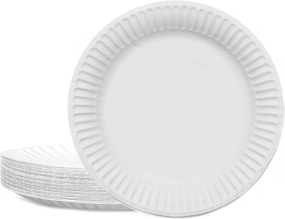 Papieren borden wit 18cm ECO (20 stuks) | bol.com