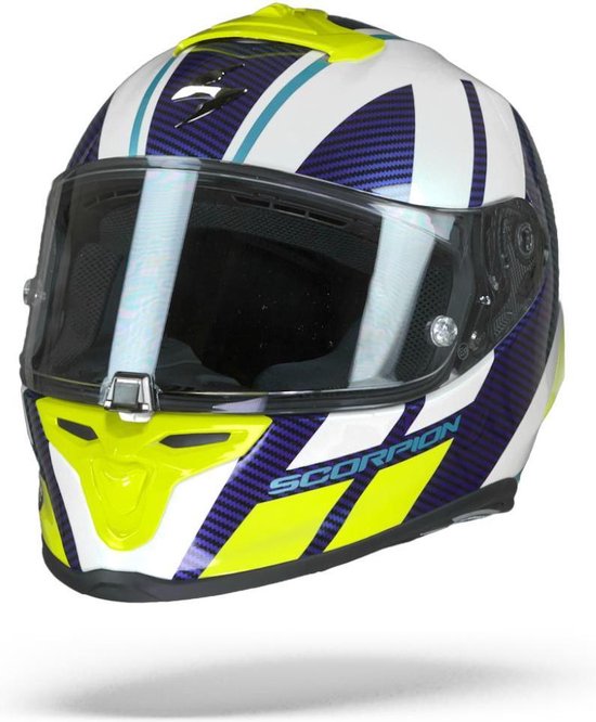 Scorpion Exo-R1 Air Corpus Wit Blauw Neon Geel Integraalhelm ...