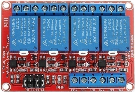 3 Stks DC12V 4 Kanaals Niveau Trigger Optocoupler Relaismodule Voeding ...