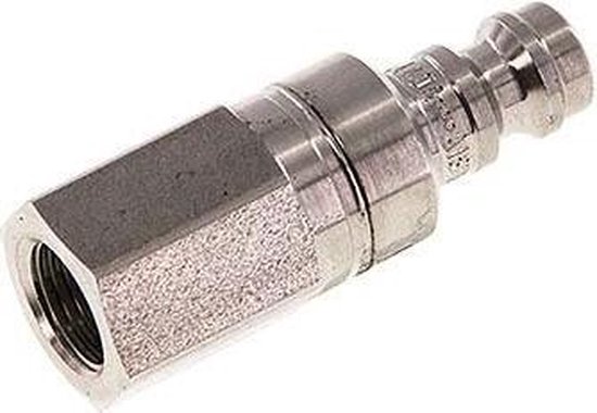 RVS 306L DN 5 Luchtkoppeling Insteeknippel G 1/8 inch Binnendraad ...