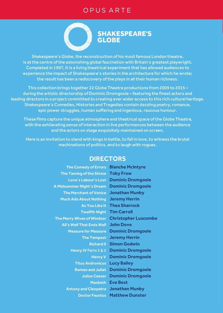 William Shakespeare: The Globe Collection, Shakespeare's Globe | Muziek ...