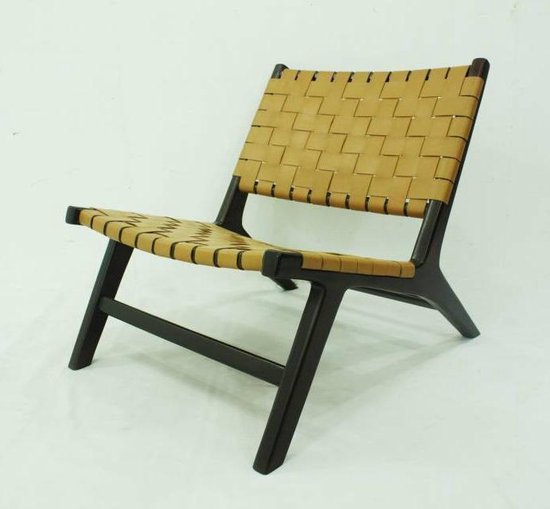 Duverger Design zetel Los Angeles beige leer - Afm: 64 cm - 75 cm - 67 ...