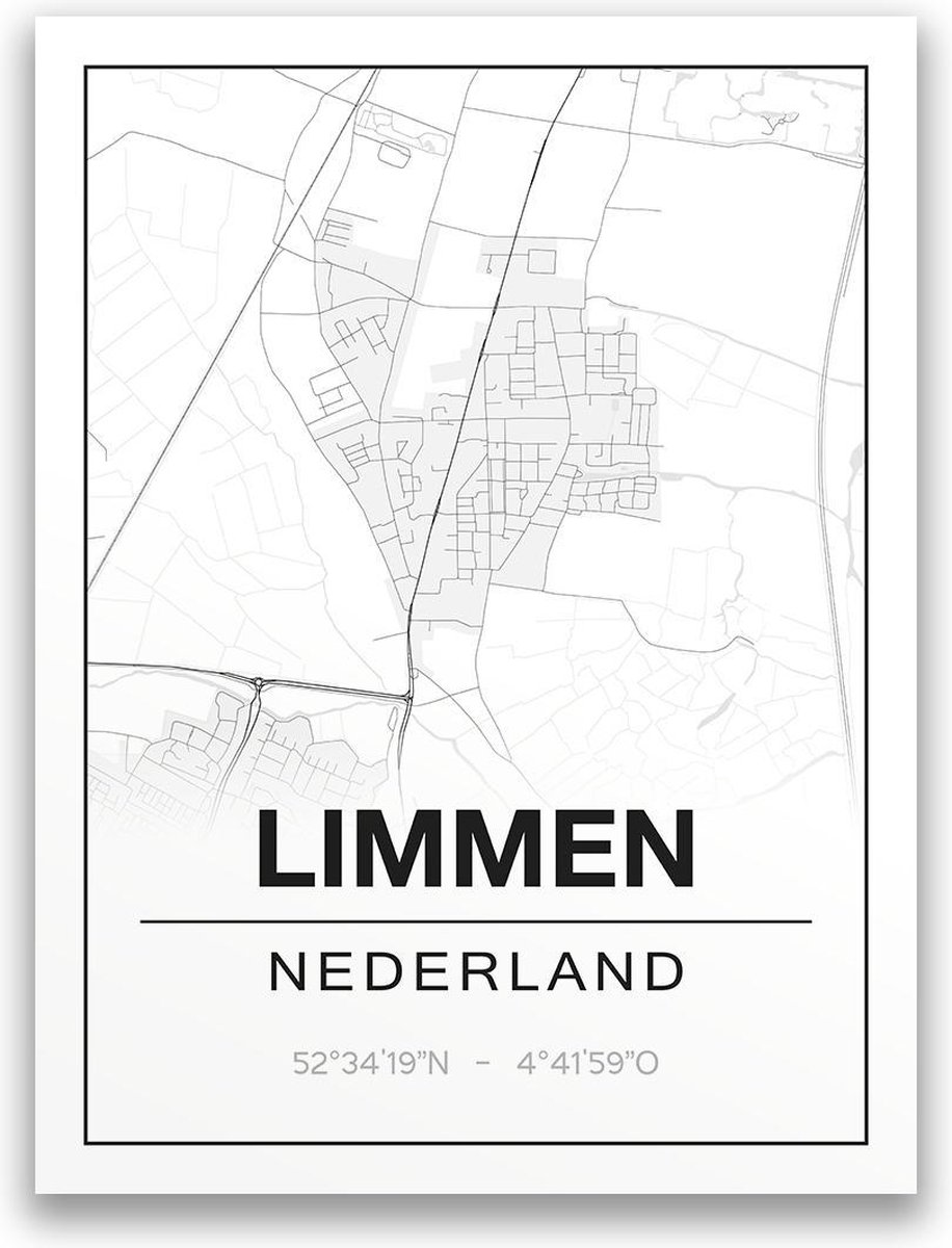 Poster/plattegrond LIMMEN - A4 | bol.com