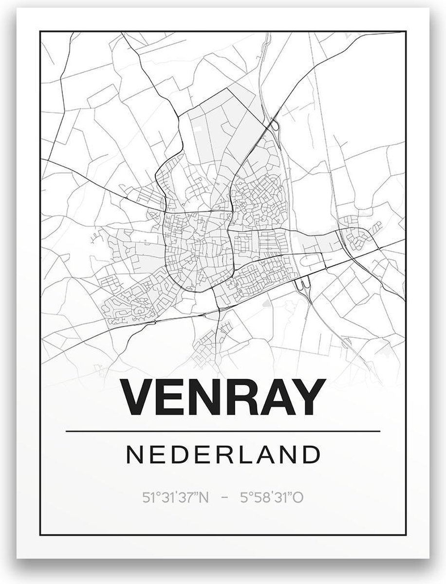 Poster/plattegrond VENRAY - A4 | bol.com