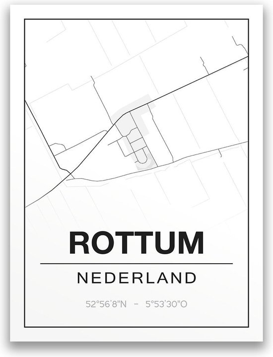 Poster/plattegrond ROTTUM - A4 | bol
