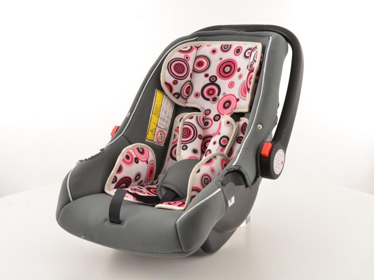 Autostoeltje kinderzitje autostoel zwart / wit / roze groep 0+, 0-13 kg ...