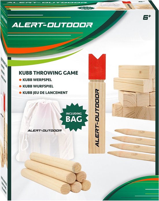 Alert Outdoor Kubb Houten Werpspel + Opbergtas | bol.com