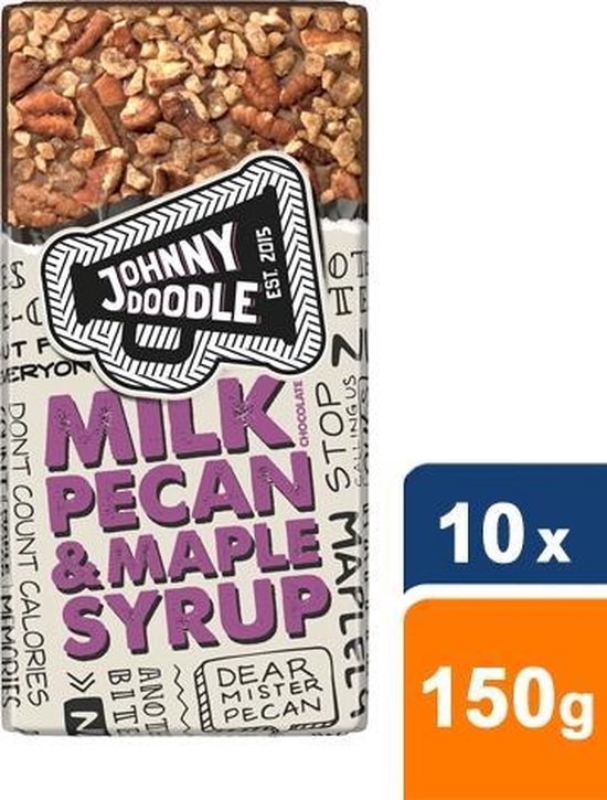 Johnny Doodle - Milk Pecan & Maple Syrup - 10x 150g | bol