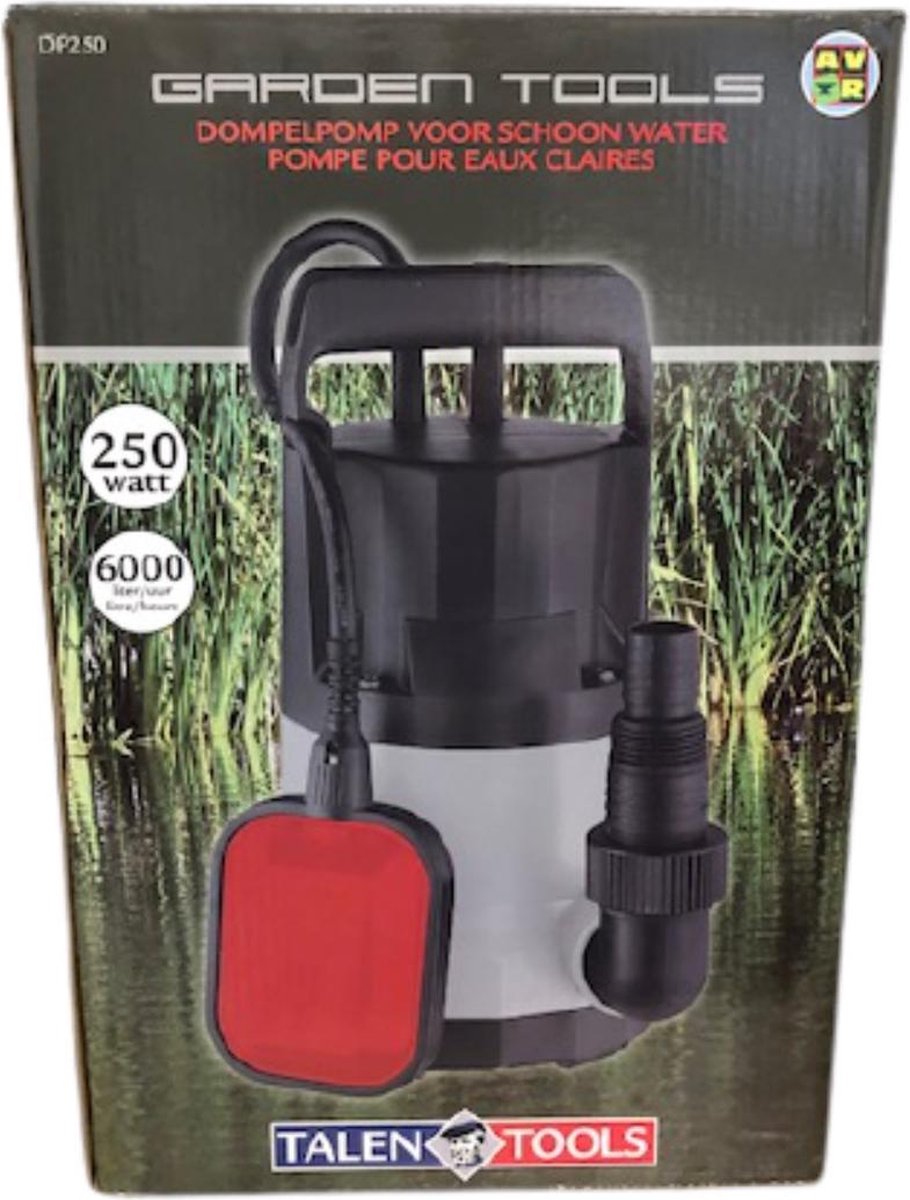 Talen Tools Dompelpomp voor Schoon Water - 250 Watt - 6000 Liter/Uur ...