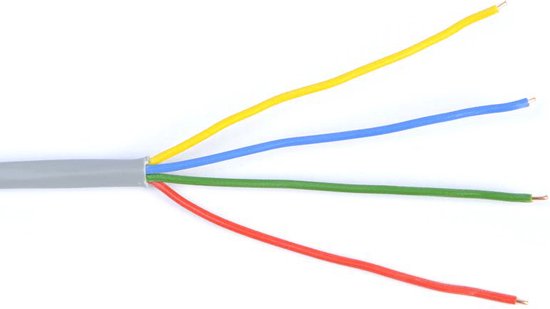 Voikabel YR-DCA 4x 0,8 mm2 Signaalkabel grijs 100m | bol