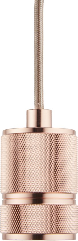 Pendel Rosé Goud E27 fitting - Classic - 1.5m Snoer - Met Plafondkap | bol