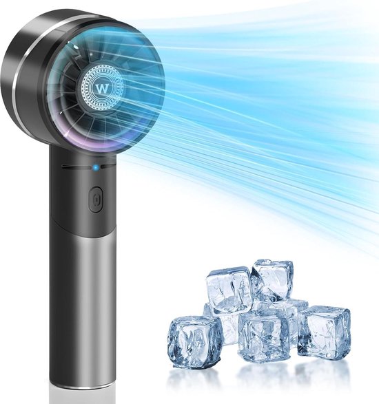 Mini Portable Fan Black - Handheld Personal Fan met USB Oplaadkabel | bol