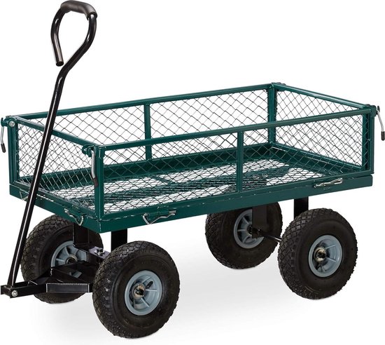 Tuinkar met luchtbanden - handige bolderkar voor buiten - transportkar ...