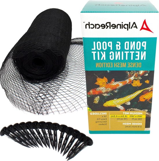 45m x 45m Vijvernet zwart - Koi Pond Netting - Heavy Duty fijn gaas net ...