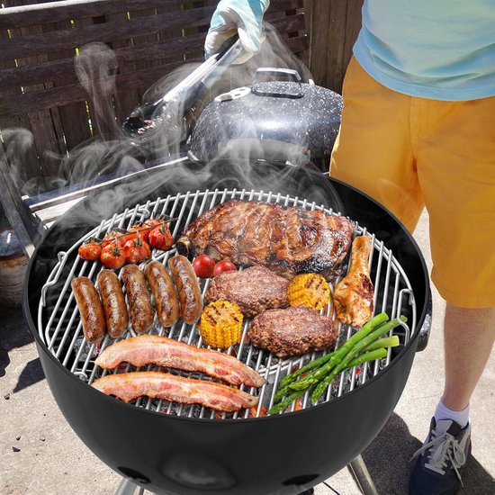Edelstaal BBQ-System Grillrooster Ø 54.5 cm - Rond Rooster met Handvat ...