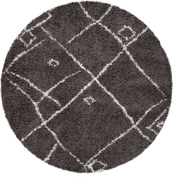 Paco Home Tapis À Poils Longs Salon Shaggy Scandinave Franges Moelleux Moderne 120 cm Bœuf | bol