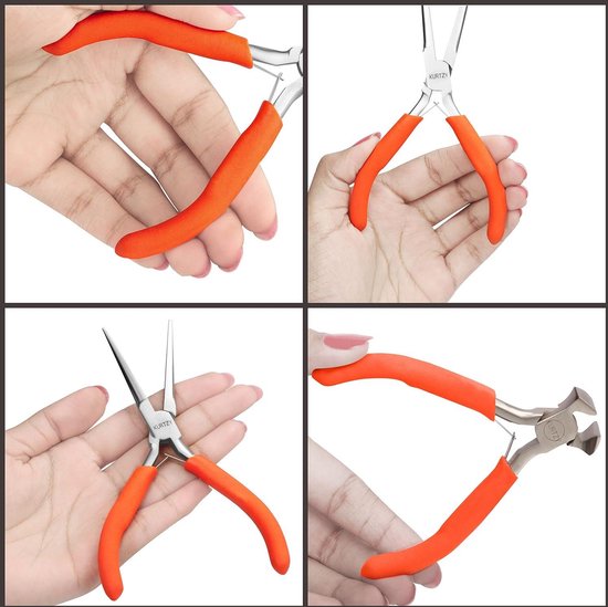 Mini Jewelry Pliers Kit Set with Soft Handles - Precision Wire Pliers ...