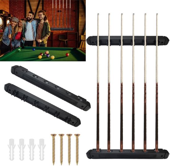 Keu houder set hout plastic biljartkeu wandhouder duurzame schroeven ...