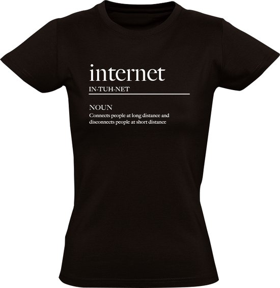 Internet Dictionary Dames T-shirt - nerd - ict - programmeur ...
