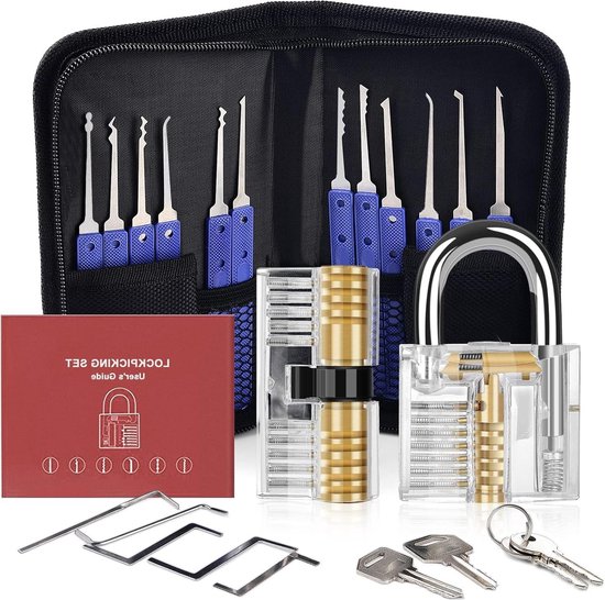 Lockpick set 26 Stuks Oefeningsslot Tool Kit Comfortabel en Veilig ...
